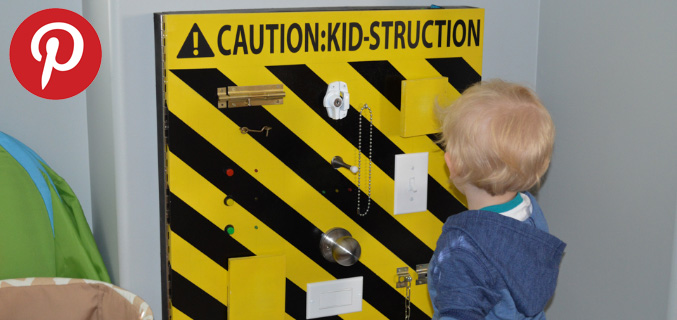 DIY Toddler Activity board (Busy Board) - side of Fryes